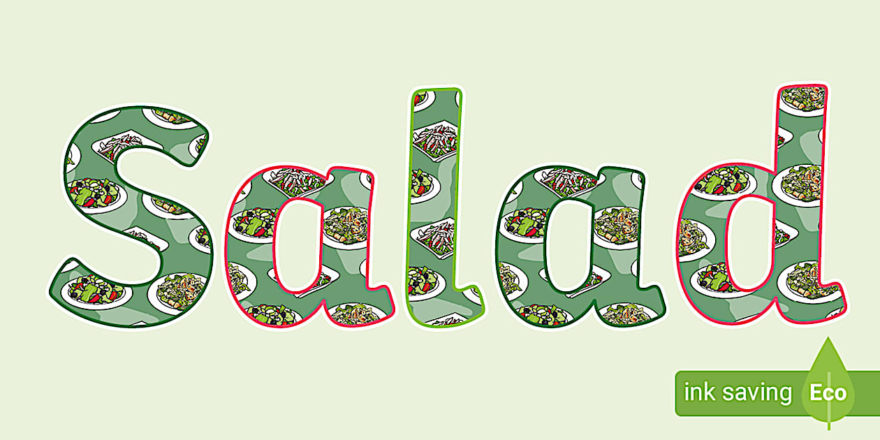 Salad Display Lettering - Twinkl - KS1 (teacher made)