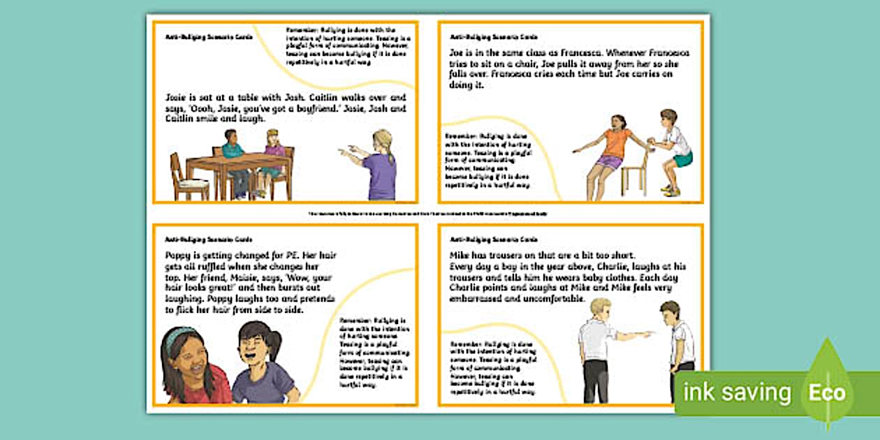Anti-Bullying Role Play Lesson Cards | Twinkl