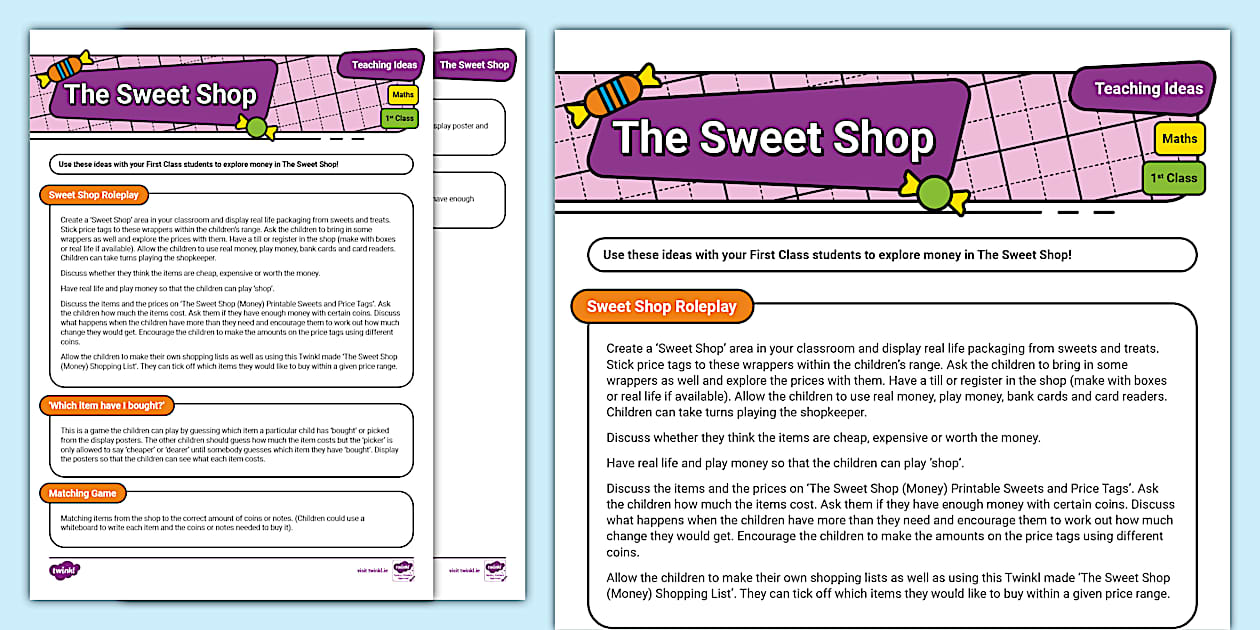 sweet shop teaching ides (teacher made) - Twinkl
