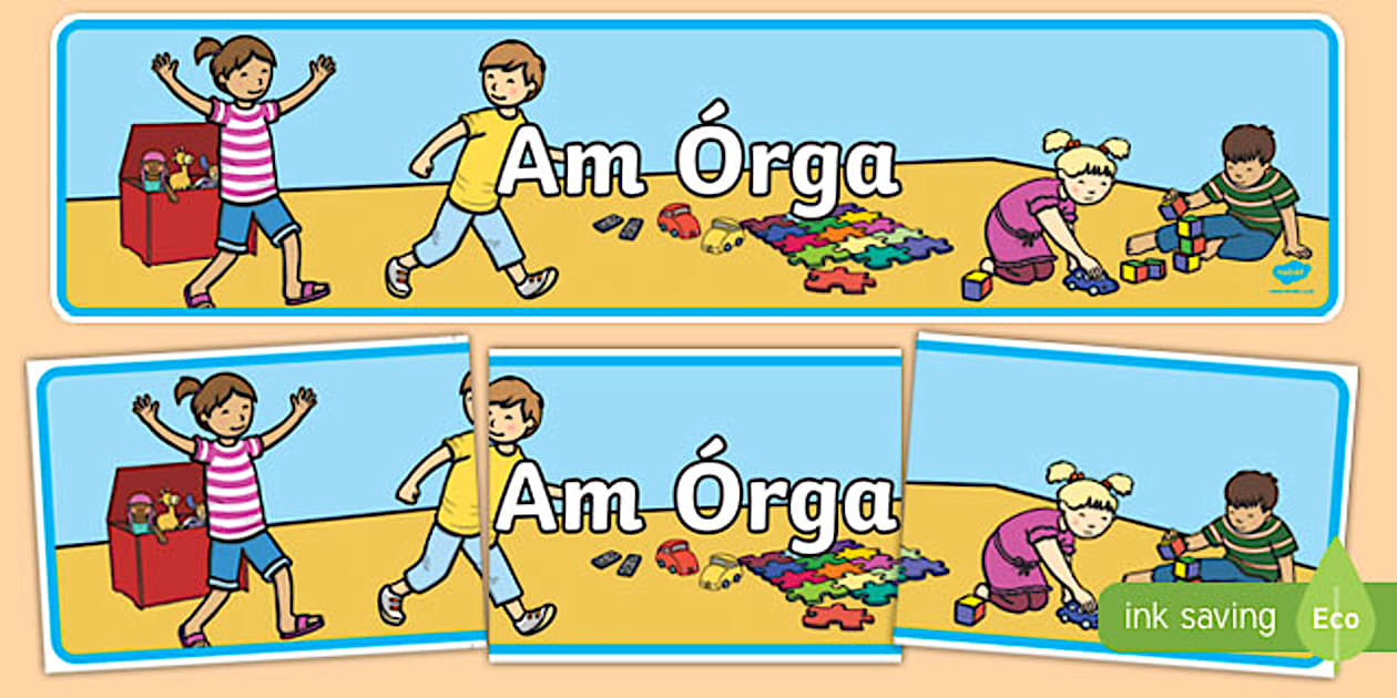 Irish Gaeilge Golden Time Display Banner-Irish