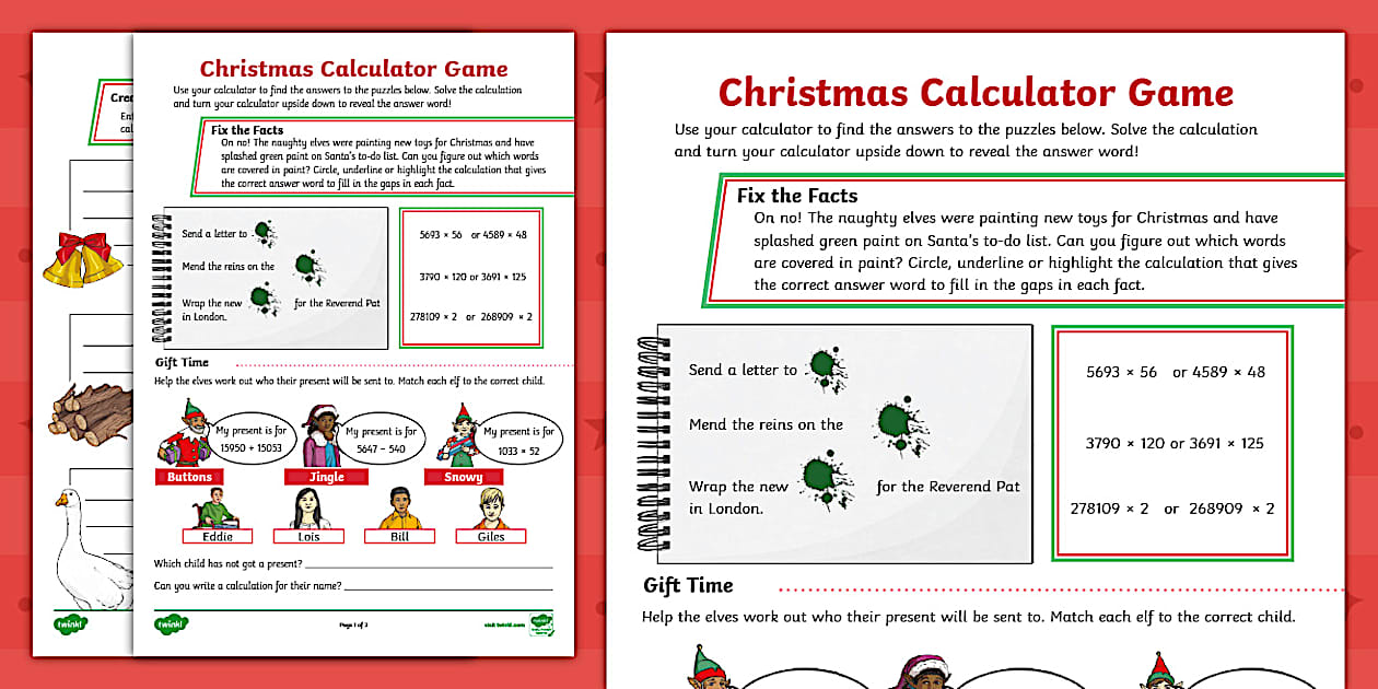 👉 Christmas-Themed Calculator Game - KS2 (Teacher-Made)