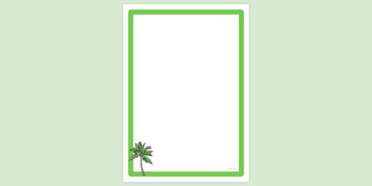 Simple Blank Palm Tree Page Border | Page Borders | Twinkl