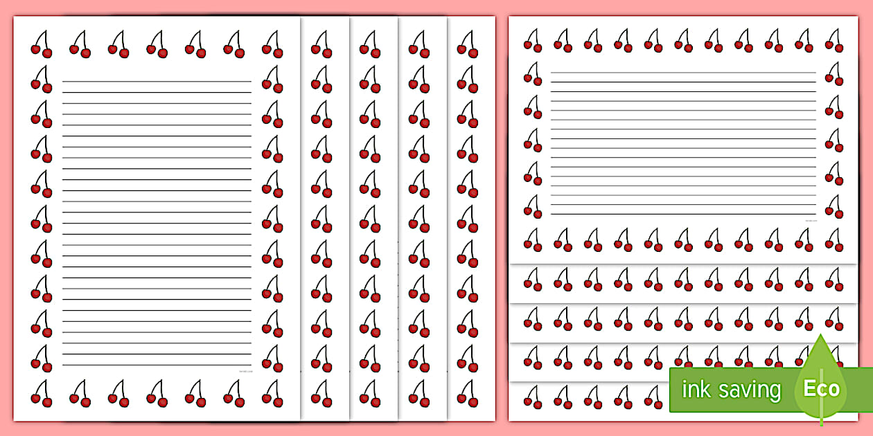 Editable Cherry Themed Page Border Pack (teacher made)
