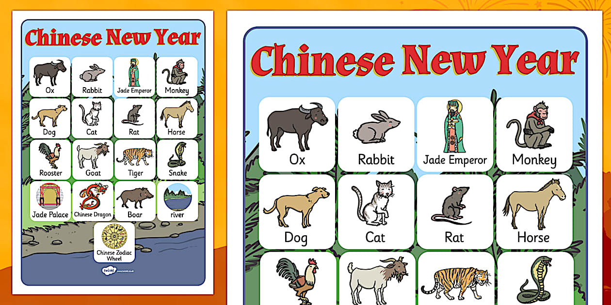 Chinese New Year Story Vocabulary Poster (teacher made)
