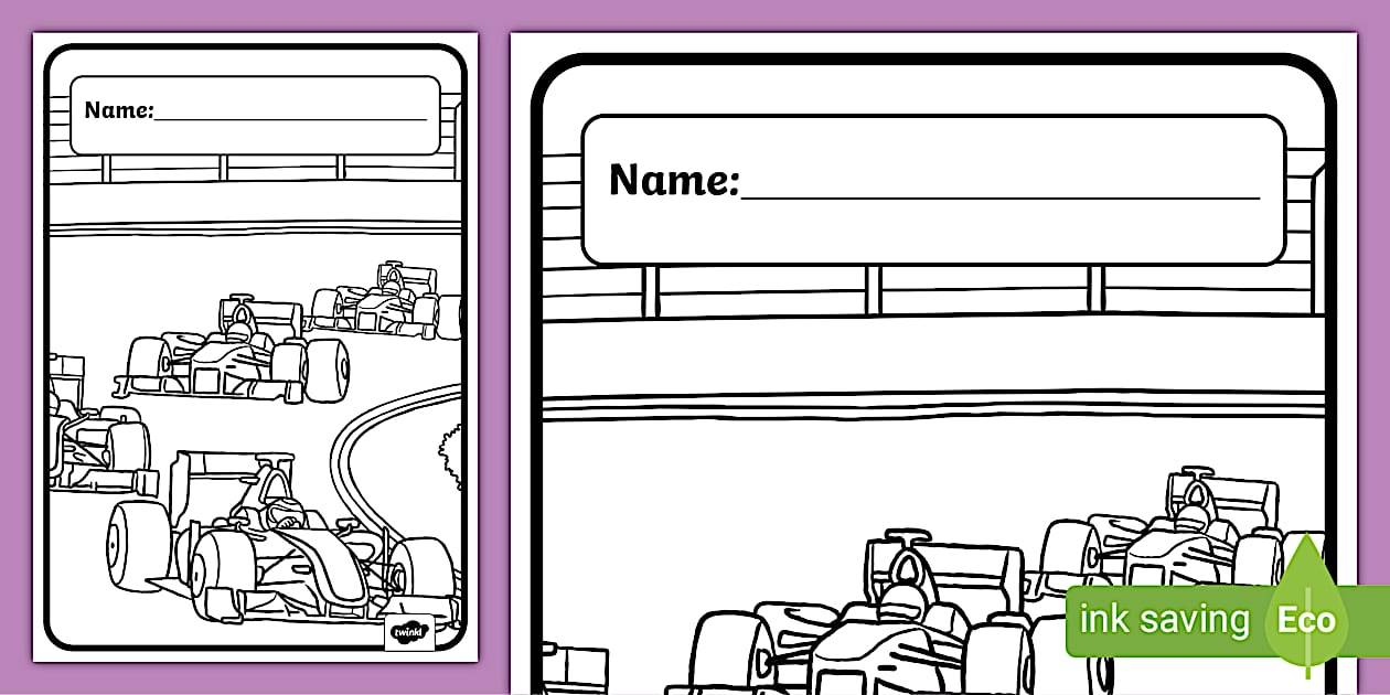 A Fantastic Grand Prix Colouring Book Cover | Twinkl | KS1