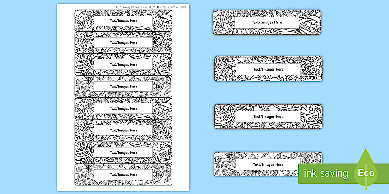 Editable Mindfulness Colouring Gratnells Tray Labels