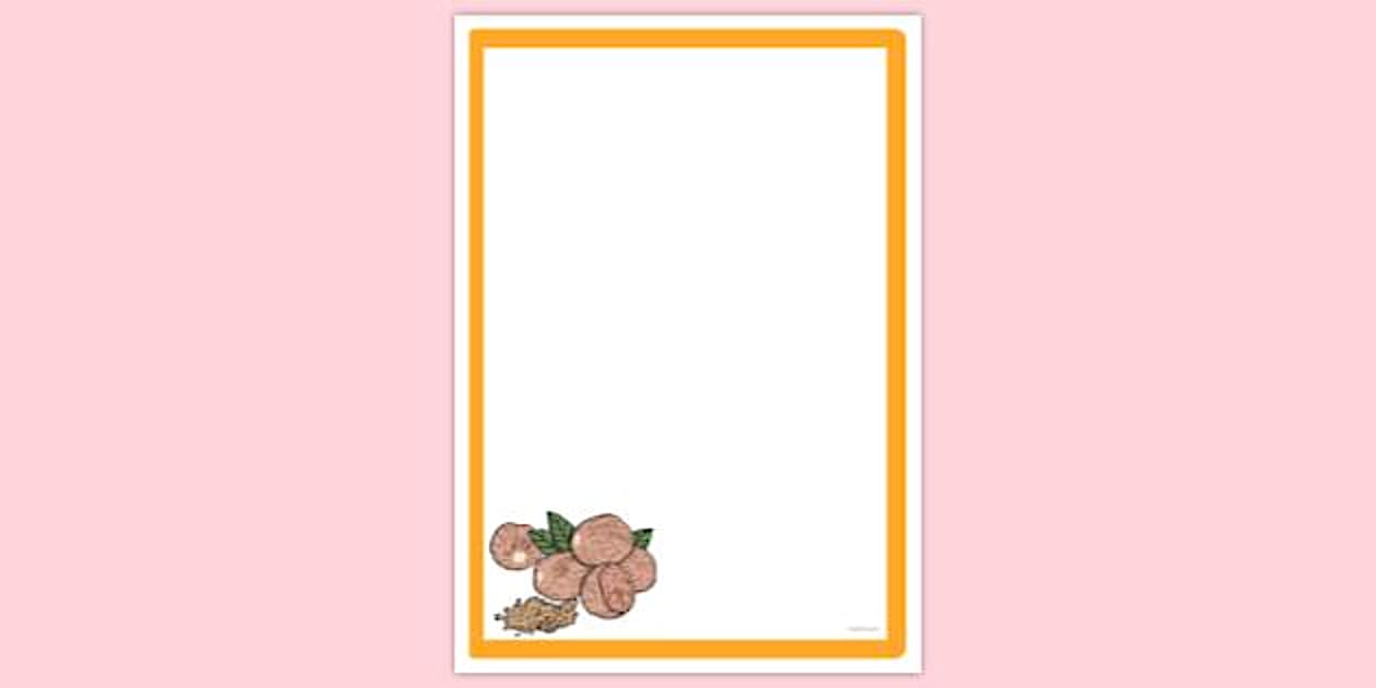 Simple Blank Nutmeg Page Border | Page Borders | Twinkl