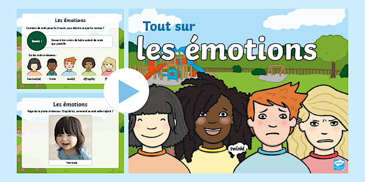 Powerpoint : Les émotions (l'enseignant a fait) - Twinkl
