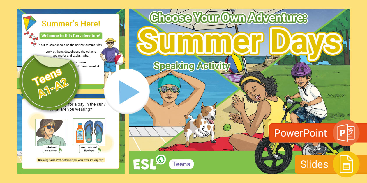 Twinkl ESL Summer Adventure Game for A1-A2 Teens - Twinkl