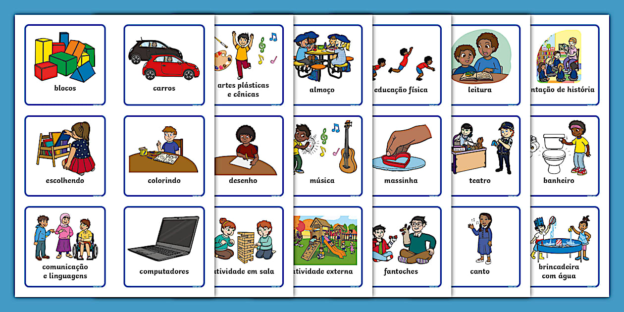 Cartões para rotina (teacher made) - Twinkl