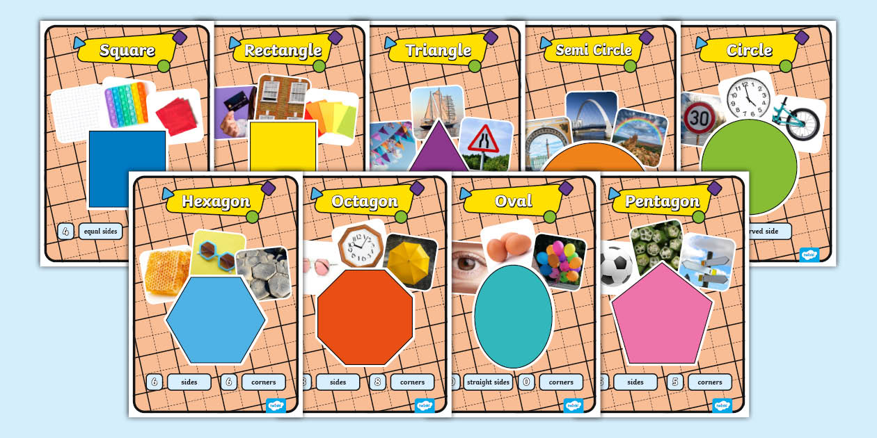 2D Shapes in the Classroom Display Posters - Twinkl