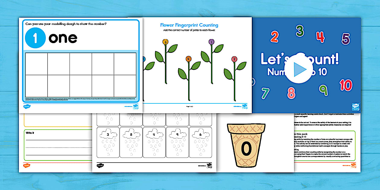 Let's Count! Numbers 1-10 Activity Pack B (teacher made)