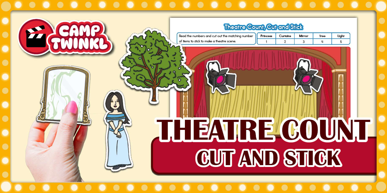 Theatre Count, Cut and Stick Worksheet