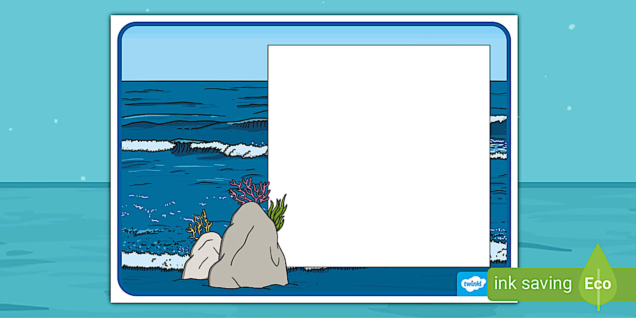 Ocean Photo Frame (teacher made) - Twinkl