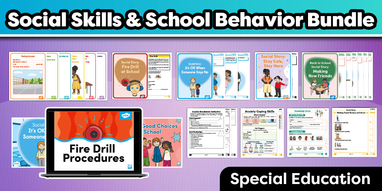 Social Skills and Behavior at School Bundle