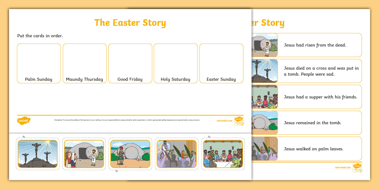 The Easter Story Ordering Activity | Easter Story Timeline