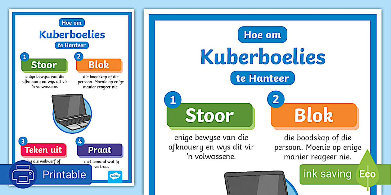 Hoe om Kuberboelies te Hanteer Plakkaat