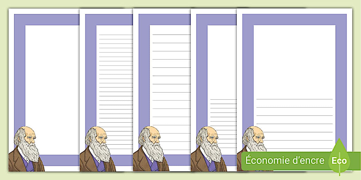 Pages d'écriture sur le thème de Darwin - Twinkl