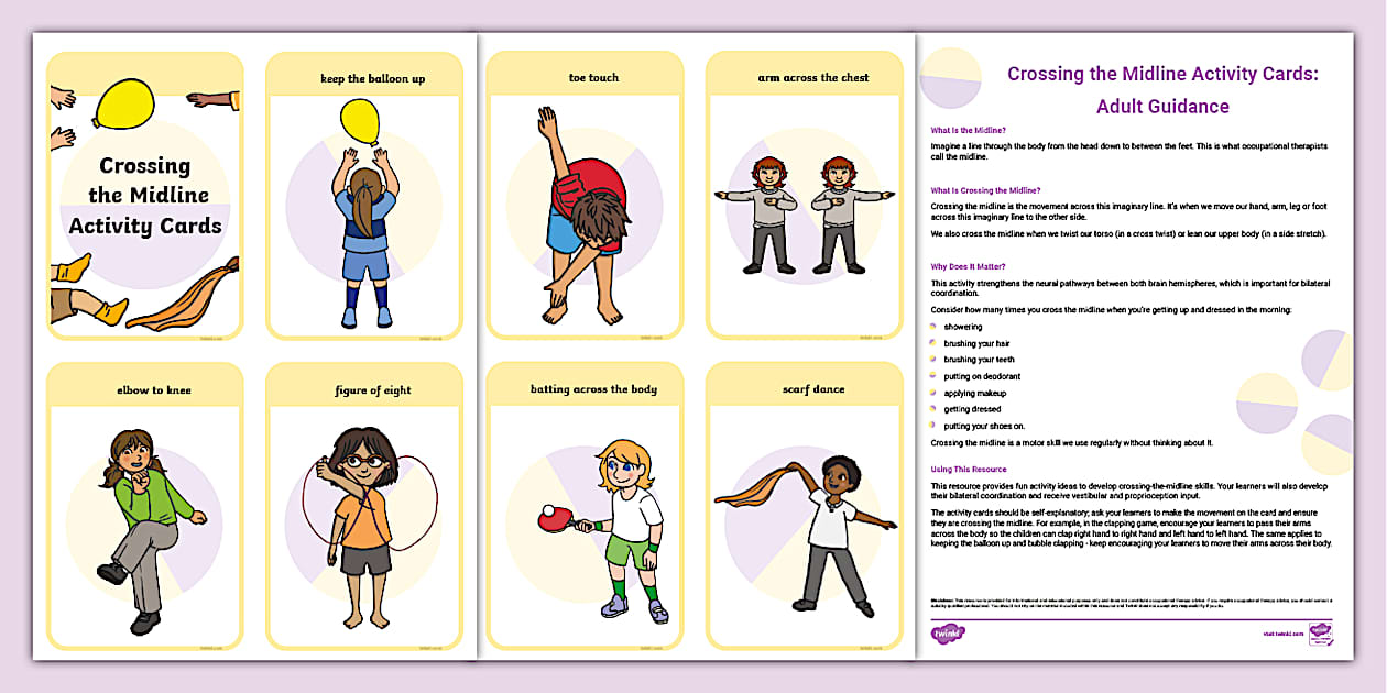 OT: Crossing the Midline Activity Cards (Teacher-Made)