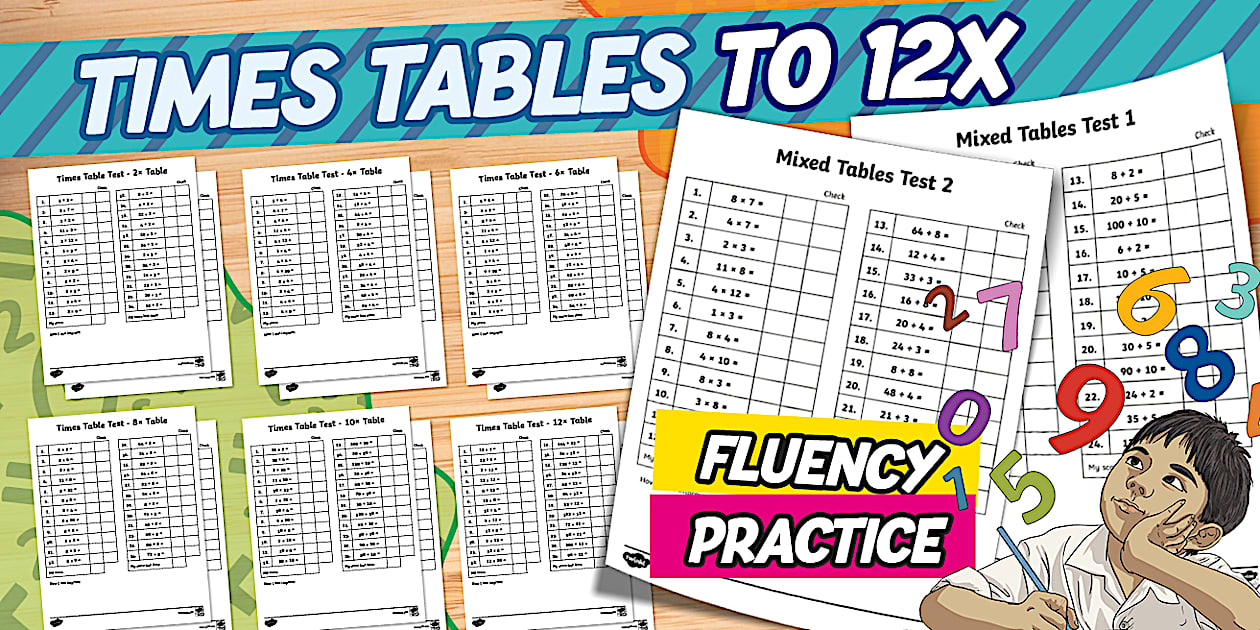 12x Tables Practice Pack for Kids | Twinkl USA - Twinkl