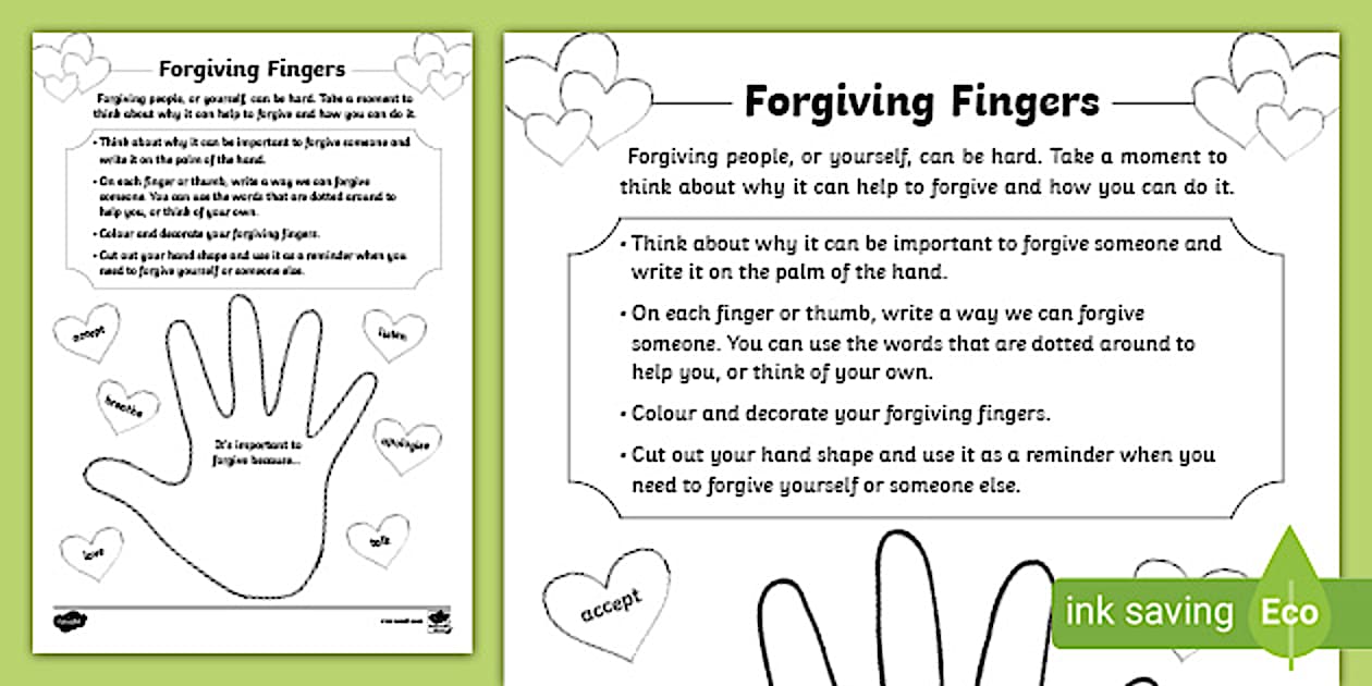Forgiveness Activity for Children - Twinkl Wellbeing