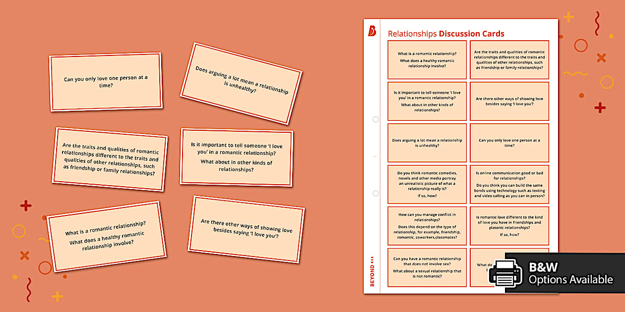 Relationships Discussion Cards KS3 | Beyond PSHE - Twinkl