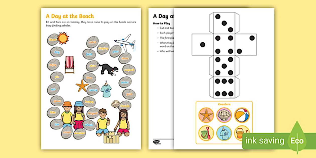 Level 5 Summer Seasonal A day at the beach Board Game
