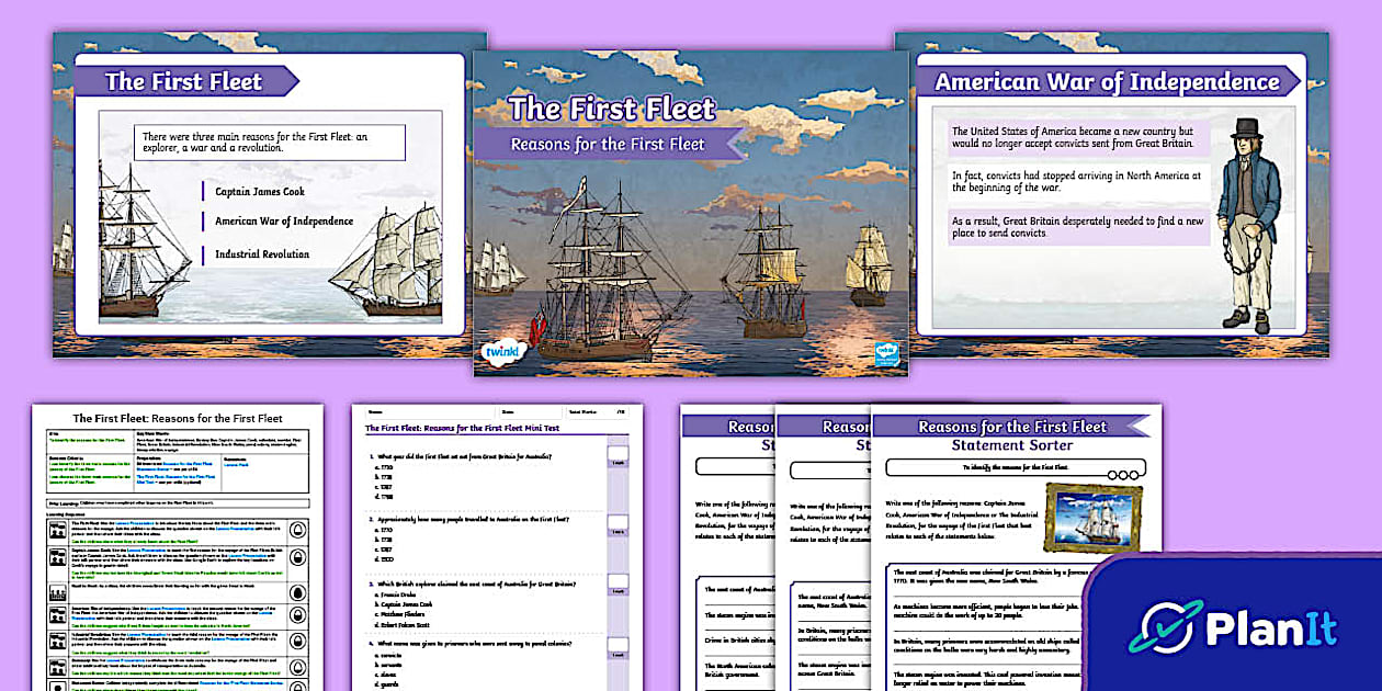 Year 4 HASS History The First Fleet Lesson 1 (teacher made)