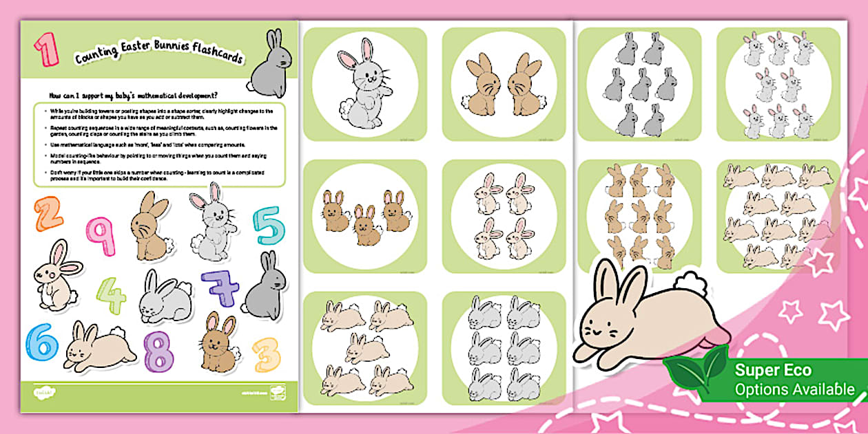 My First Colouring Pack - Easter counting flashcards