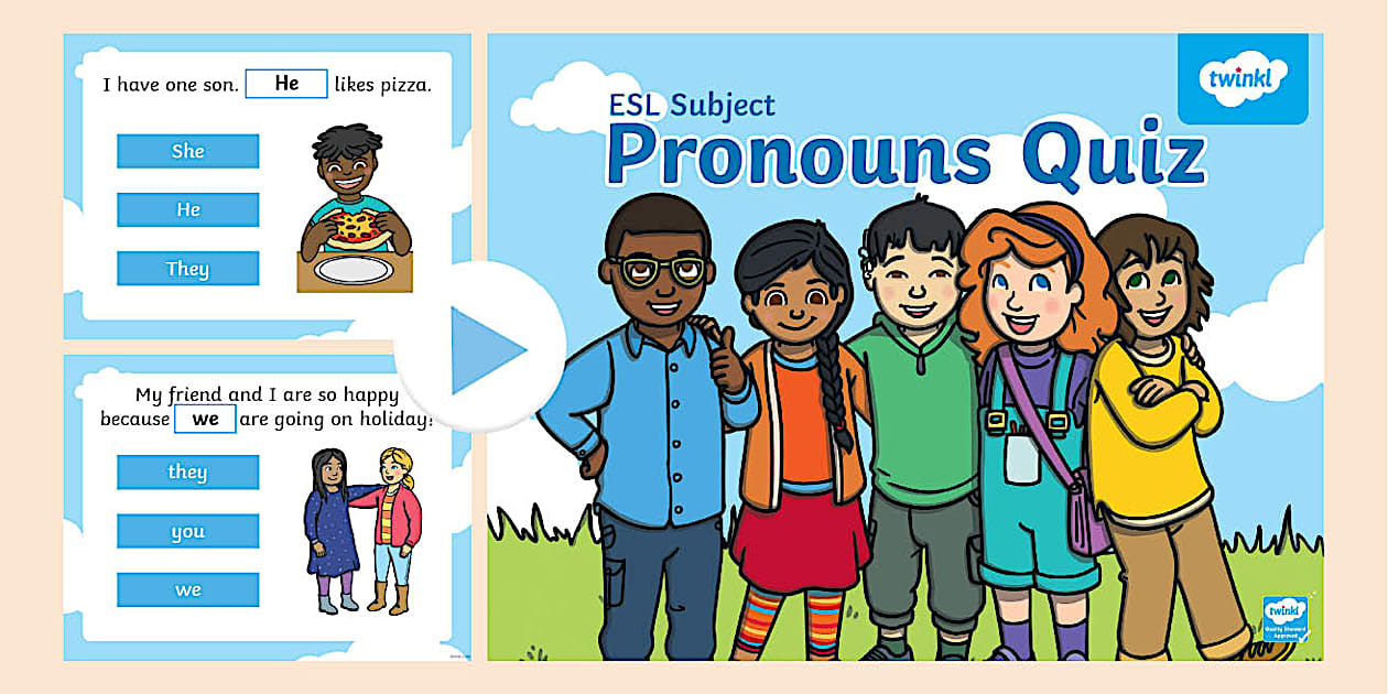 ESL Subject Pronouns Quiz PowerPoint - (teacher made)