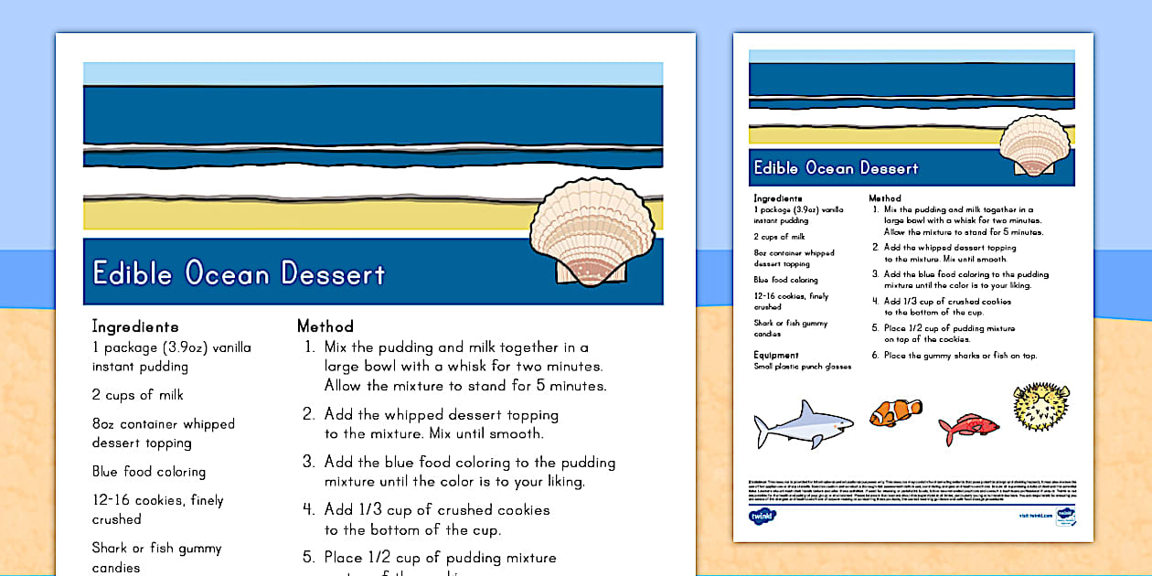Ocean-Themed Dessert Recipe | World Ocean Day | Twinkl USA