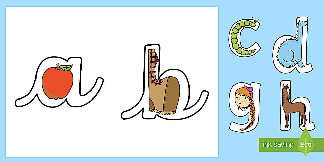 Black and White Continuous Cursive Alphabet Letter Shapes Display Lettering