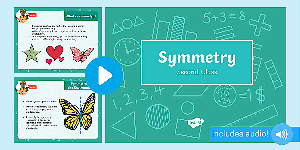 Symmetry PowerPoint with Audio - Maths Resources - Twinkl