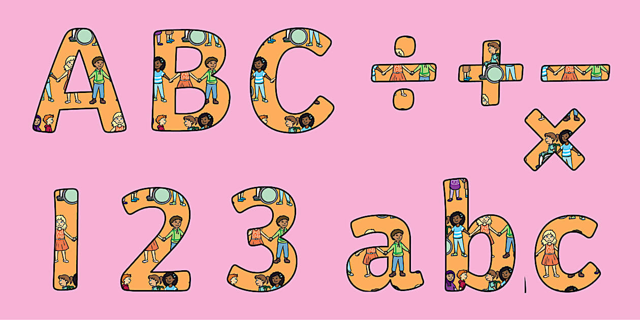 Cursive Friendship Display Lettering (teacher made) - Twinkl