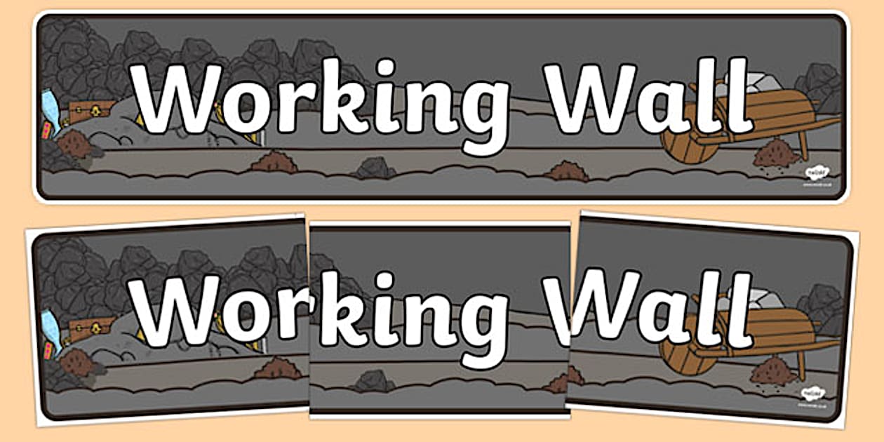 Working Wall Coal Mine Themed Display Banner (teacher made)