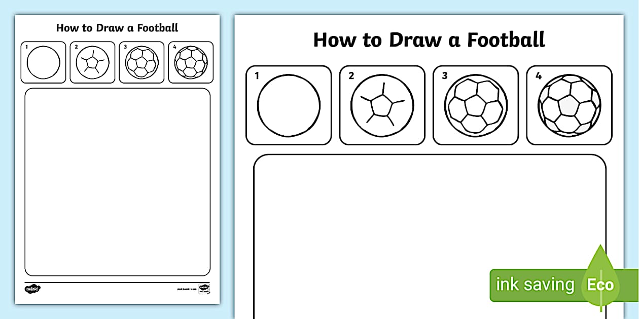 How to Draw a Football (teacher made) - Twinkl