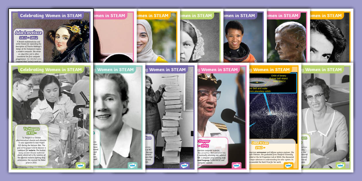 Celebrating Women in STEAM Poster Set for 6th-8th Grade