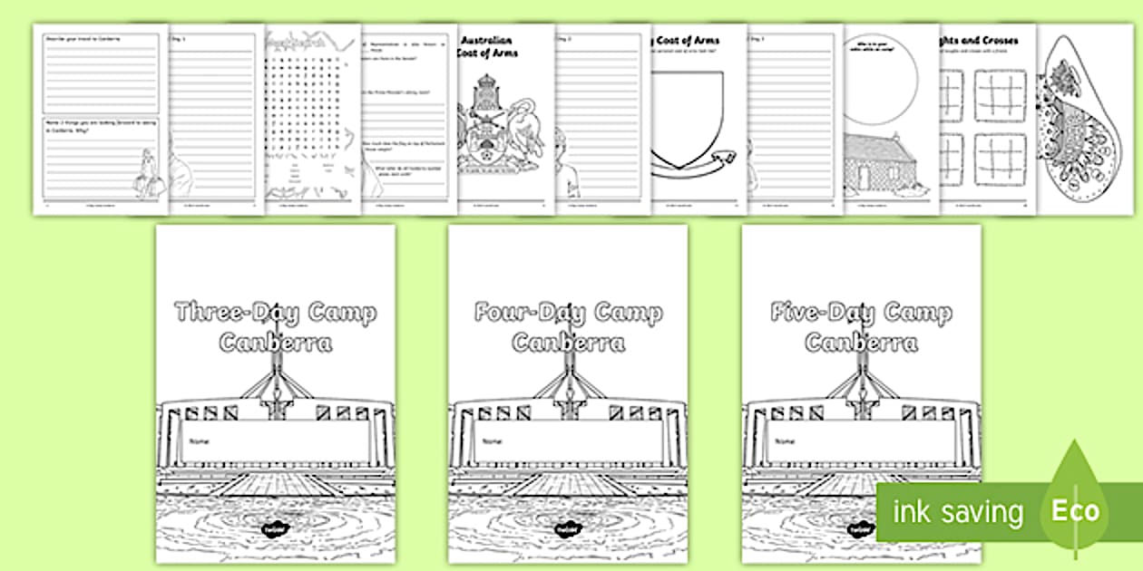 Canberra Camp Reflection Booklet - Twinkl