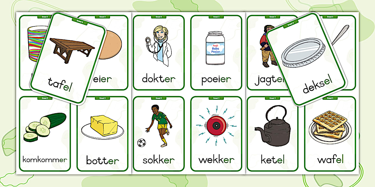 Graad 3 Klanke -er, -el Flitskaarte (teacher made) - Twinkl