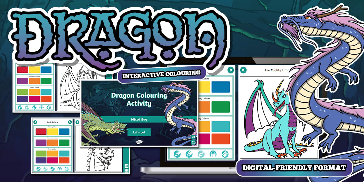 Foundation Phase Life Skills - Dragon Interactive Colouring