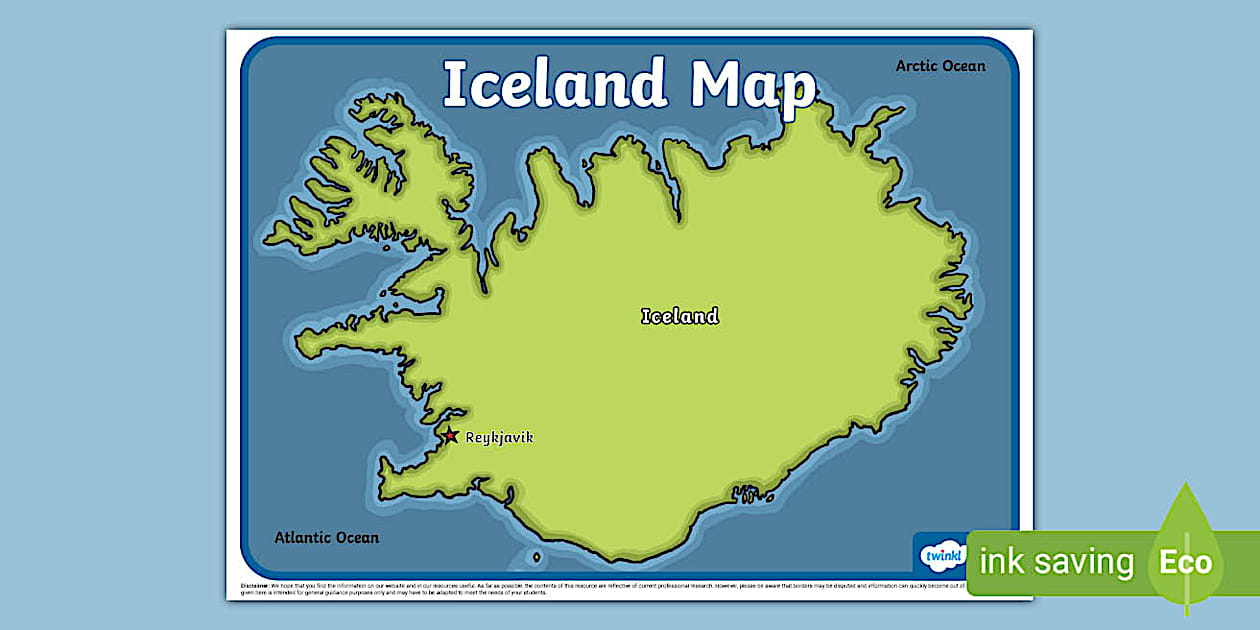Iceland KS1 Map - Twinkl - Geography (Teacher-Made) - Twinkl