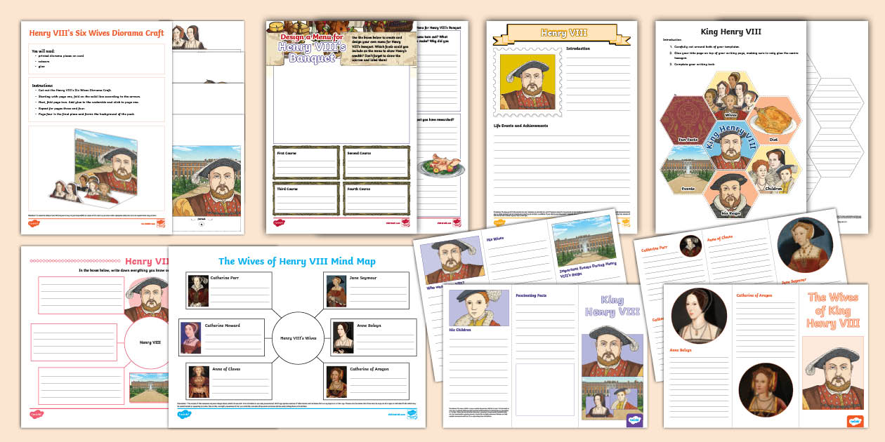 King Henry VIII Activity Pack (teacher made) - Twinkl