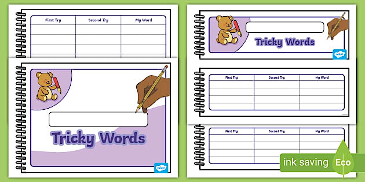 My Tricky Words Personal Spelling Bank Booklet - Twinkl