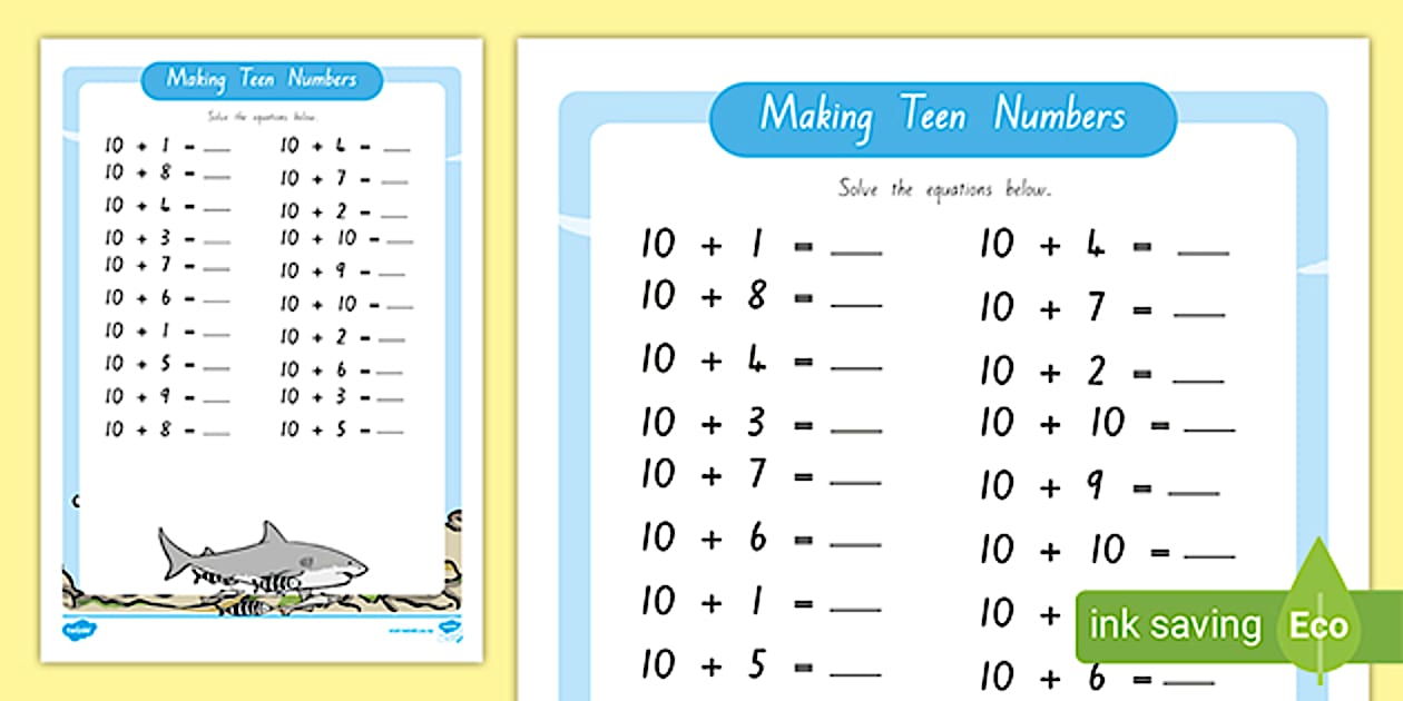Stage 4 (Phase 1) Making Teen Numbers (teacher made)