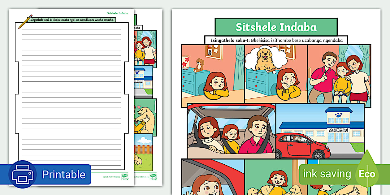 Bhala Indaba - uTina Nomdlwane Wakhe Omusha (teacher made)