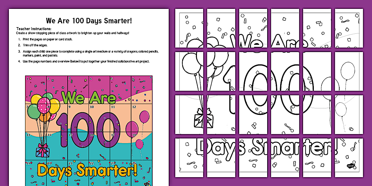 We Are 100 Days Smarter | Kindergarten Resource | Twinkl USA