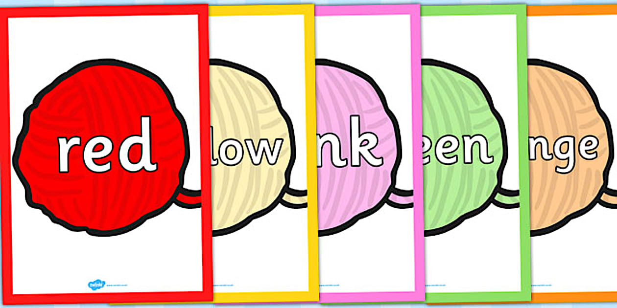 Editable Colours on Balls of Wool Display Poster - Twinkl
