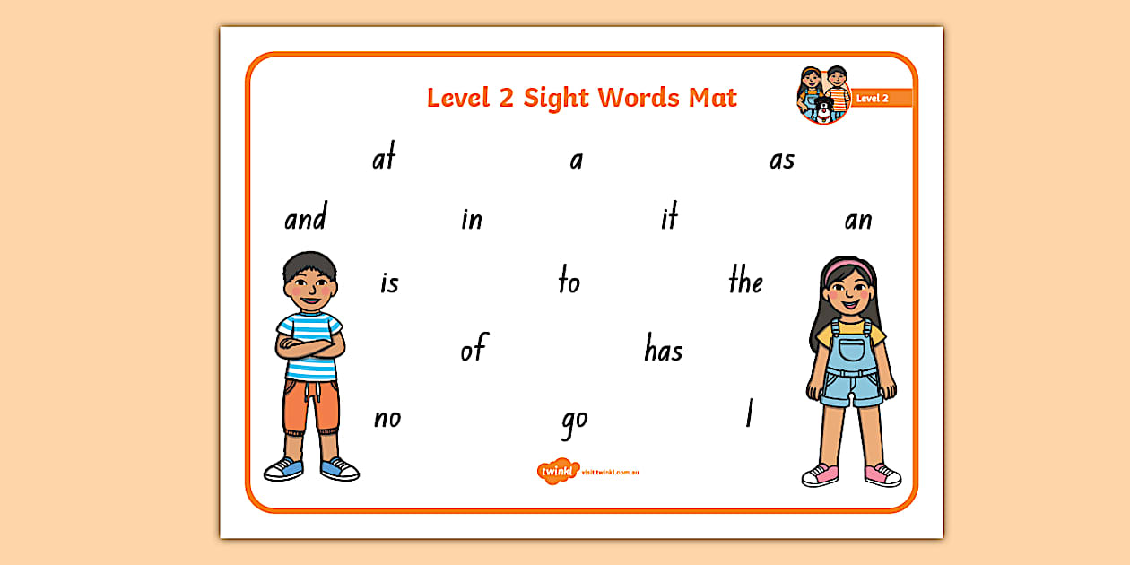 Twinkl Phonics Level 2 Sight Words Mat (teacher made)
