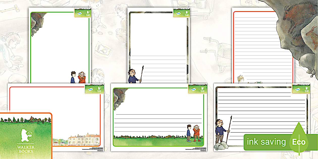 FREE! - Stone Age Boy Page Borders Age 7-9 (Teacher-Made)