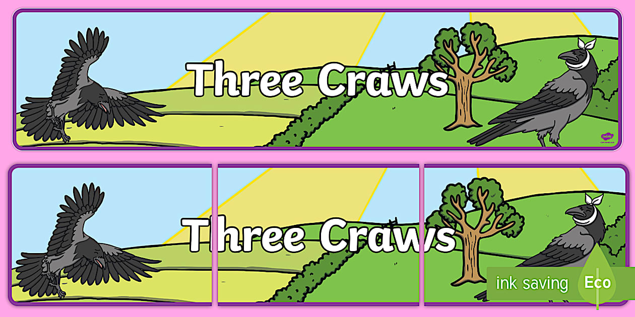 Three Craws Display Banner - -Scottish - Twinkl